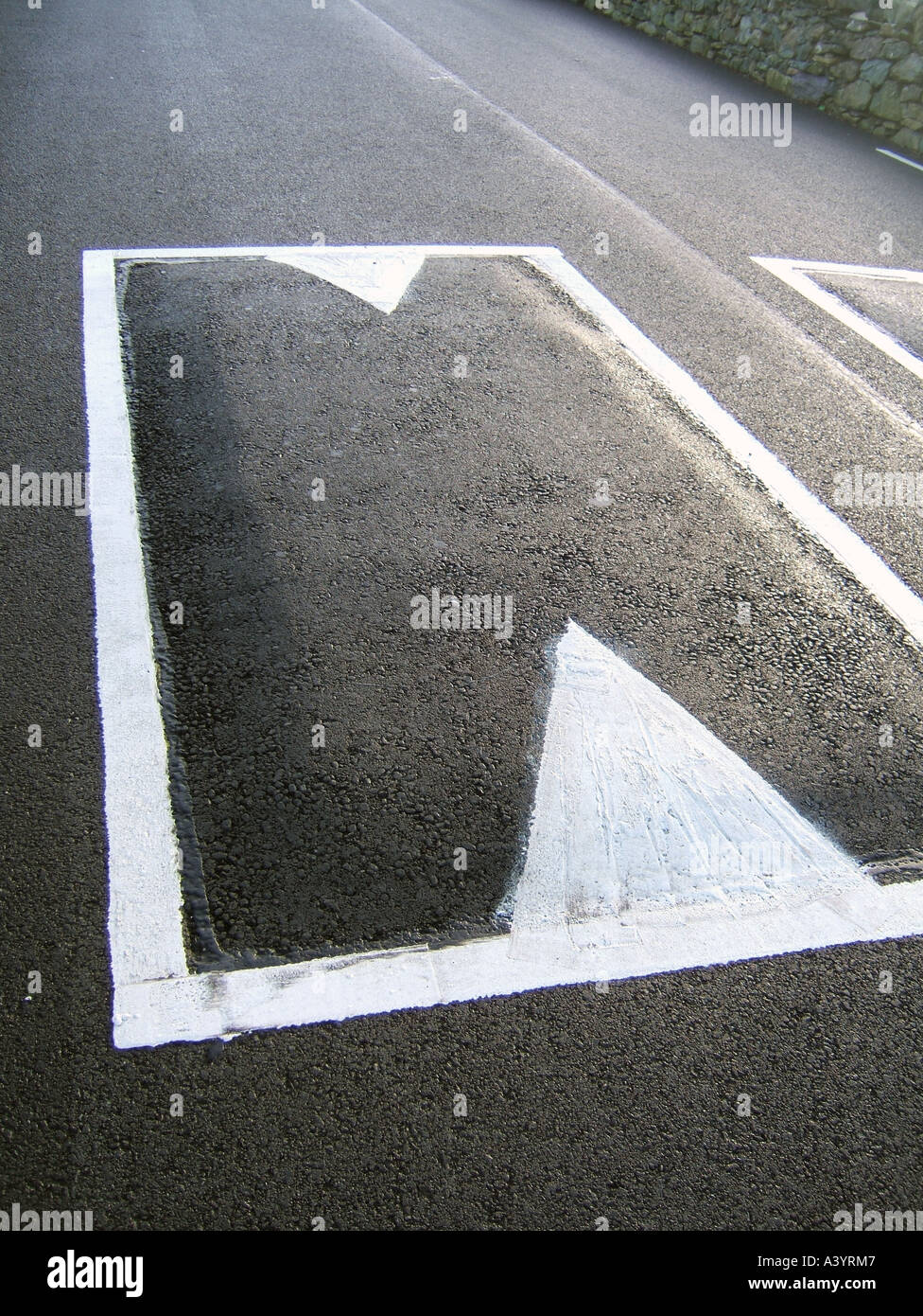 speed bumps on road Stock Photo - Alamy
