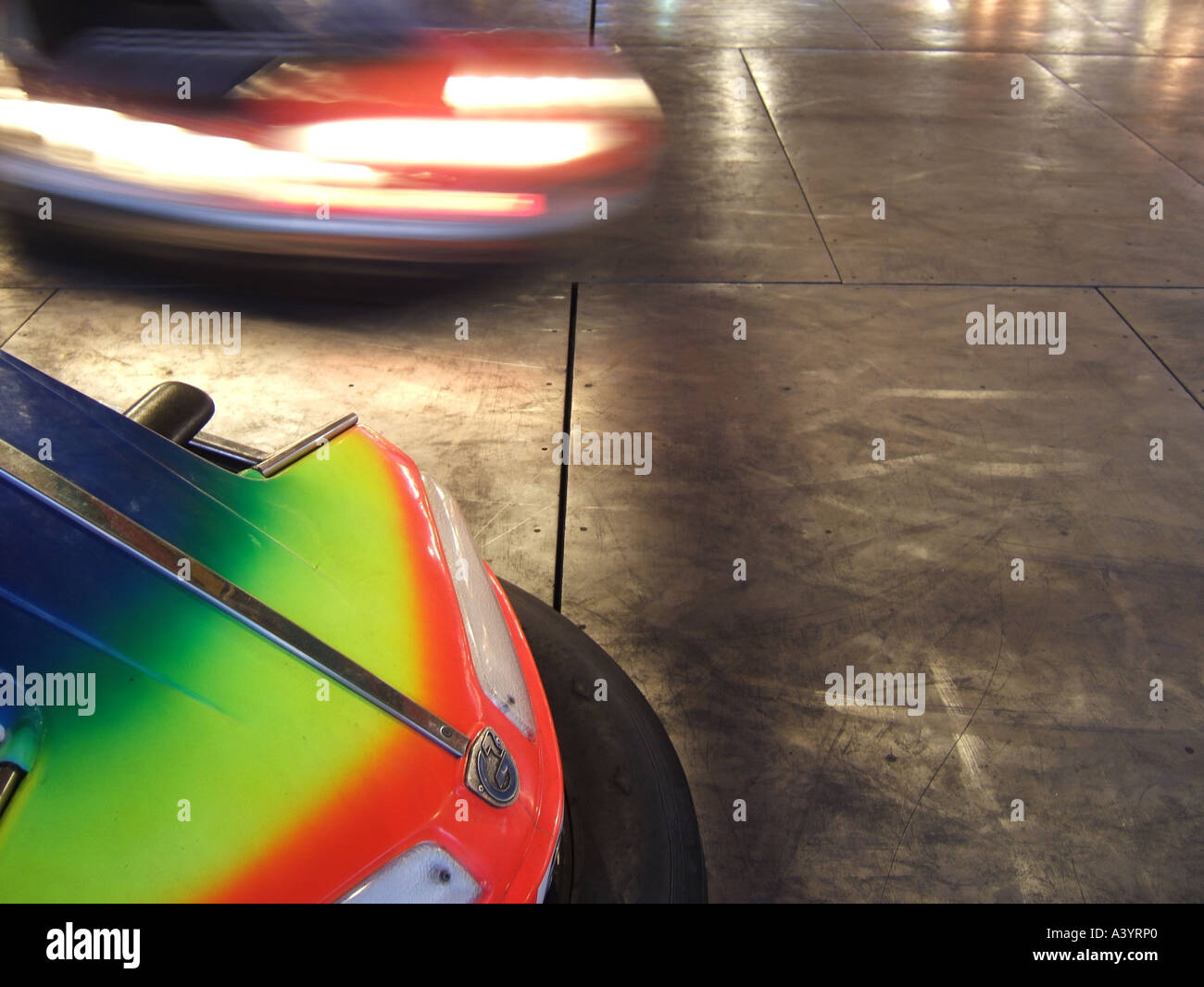 dodgem ride in fairground Stock Photo - Alamy
