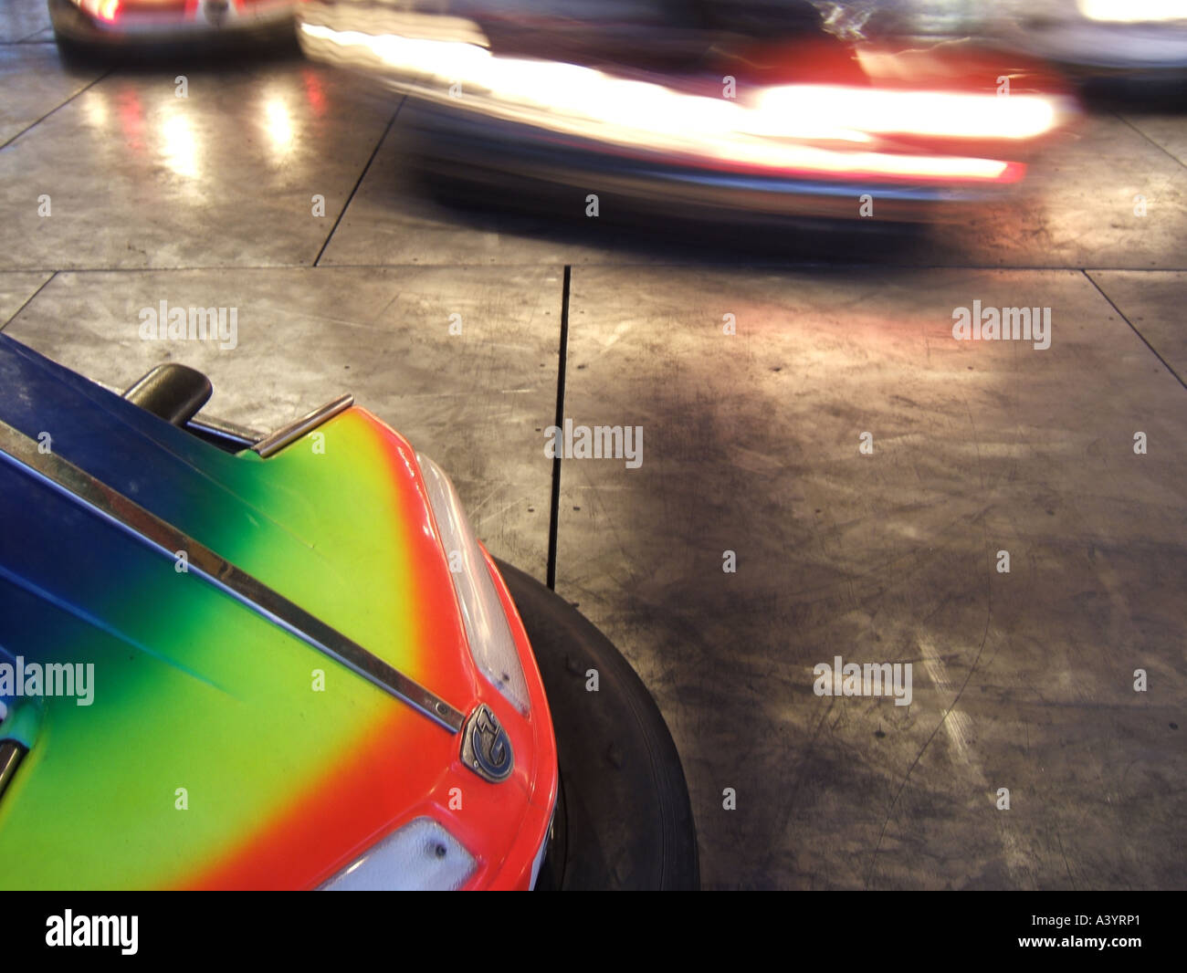 dodgem ride in fairground Stock Photo - Alamy