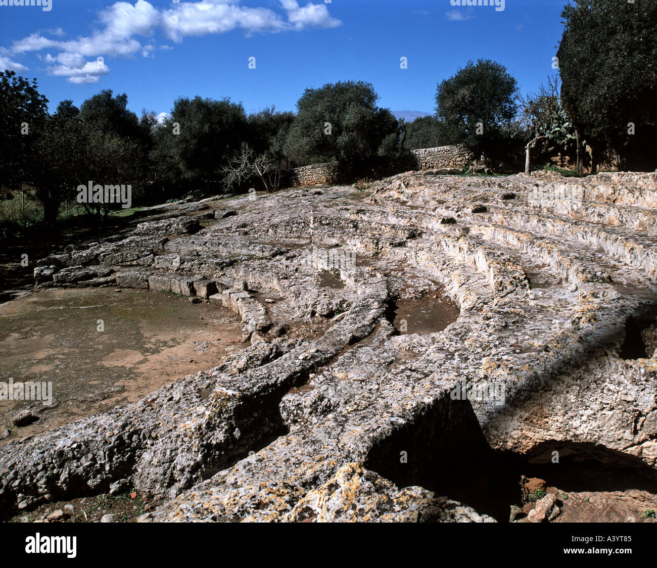 Roman Theatre at Pollentia Mallorca Stock Photo - Alamy