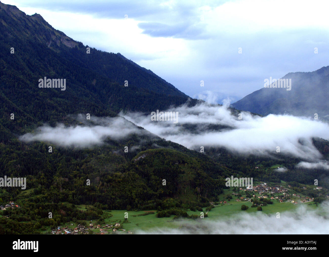 cloud-covered valley, France, Annecy Stock Photo - Alamy