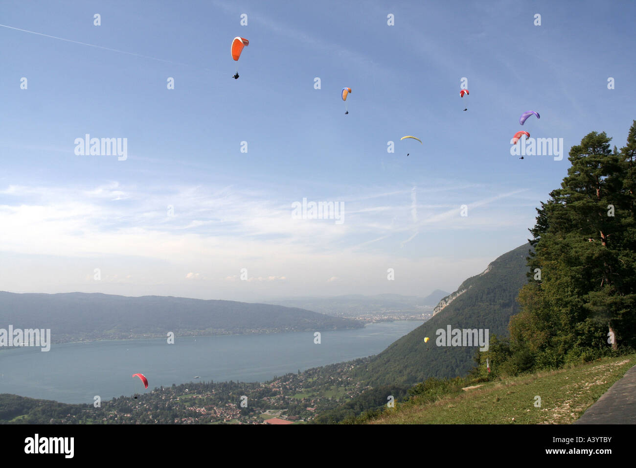 paraglider in mountain scenery Stock Photo - Alamy
