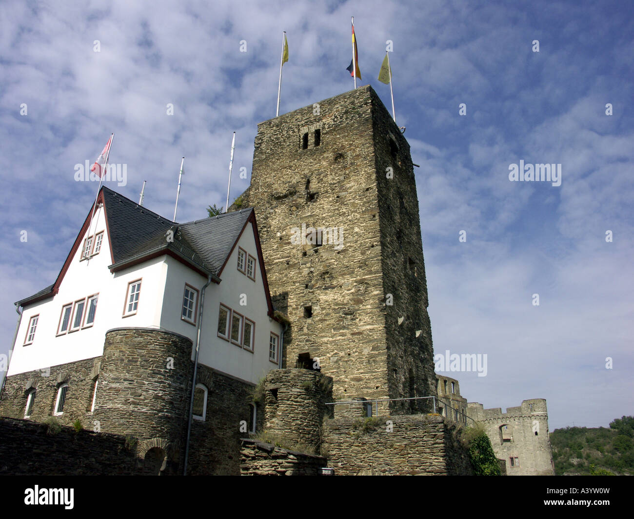 Burg Rheinfels, castle ruin, UNESCO Heritage Site Upper Middle Rhine ...