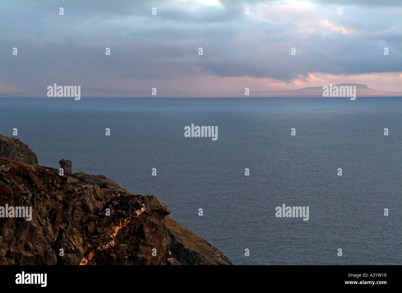 A distant view of Ben Bulben in County Sligo as seen from Slieve League ...