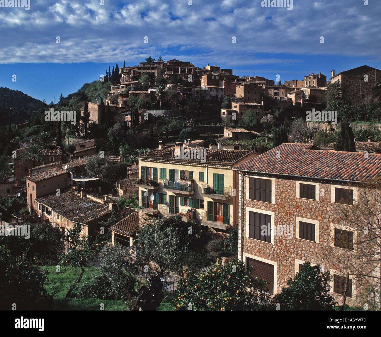 The perched village of Deià Mallorca Stock Photo - Alamy