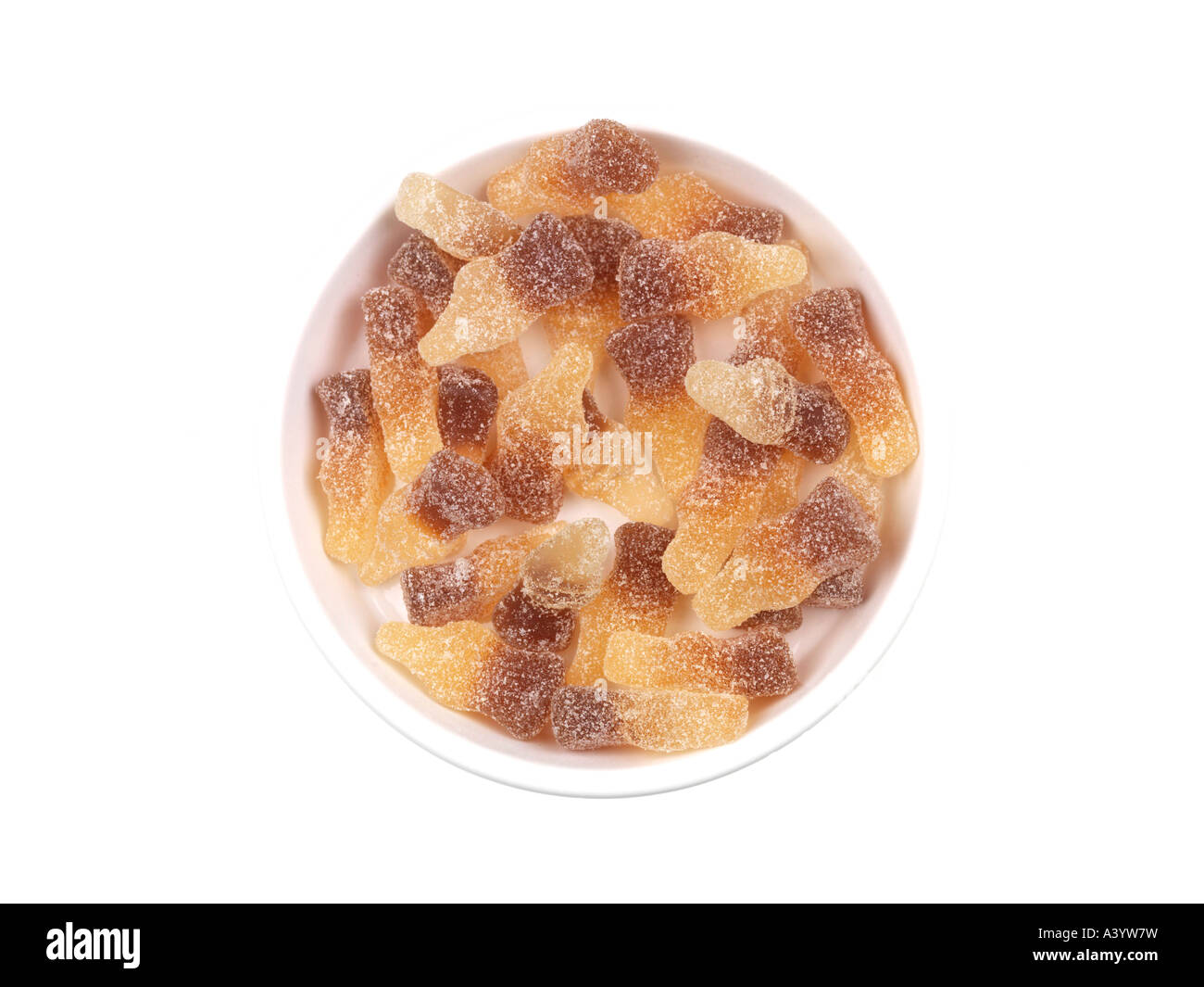 Bowl of Cola Bottle Sweets Stock Photo - Alamy