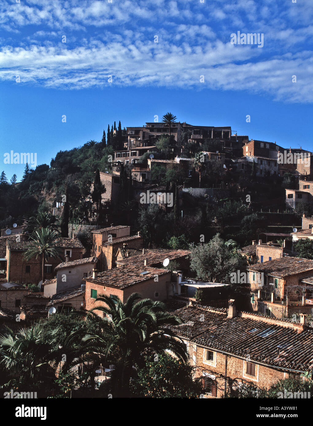 The perched village of Deià Mallorca Stock Photo - Alamy