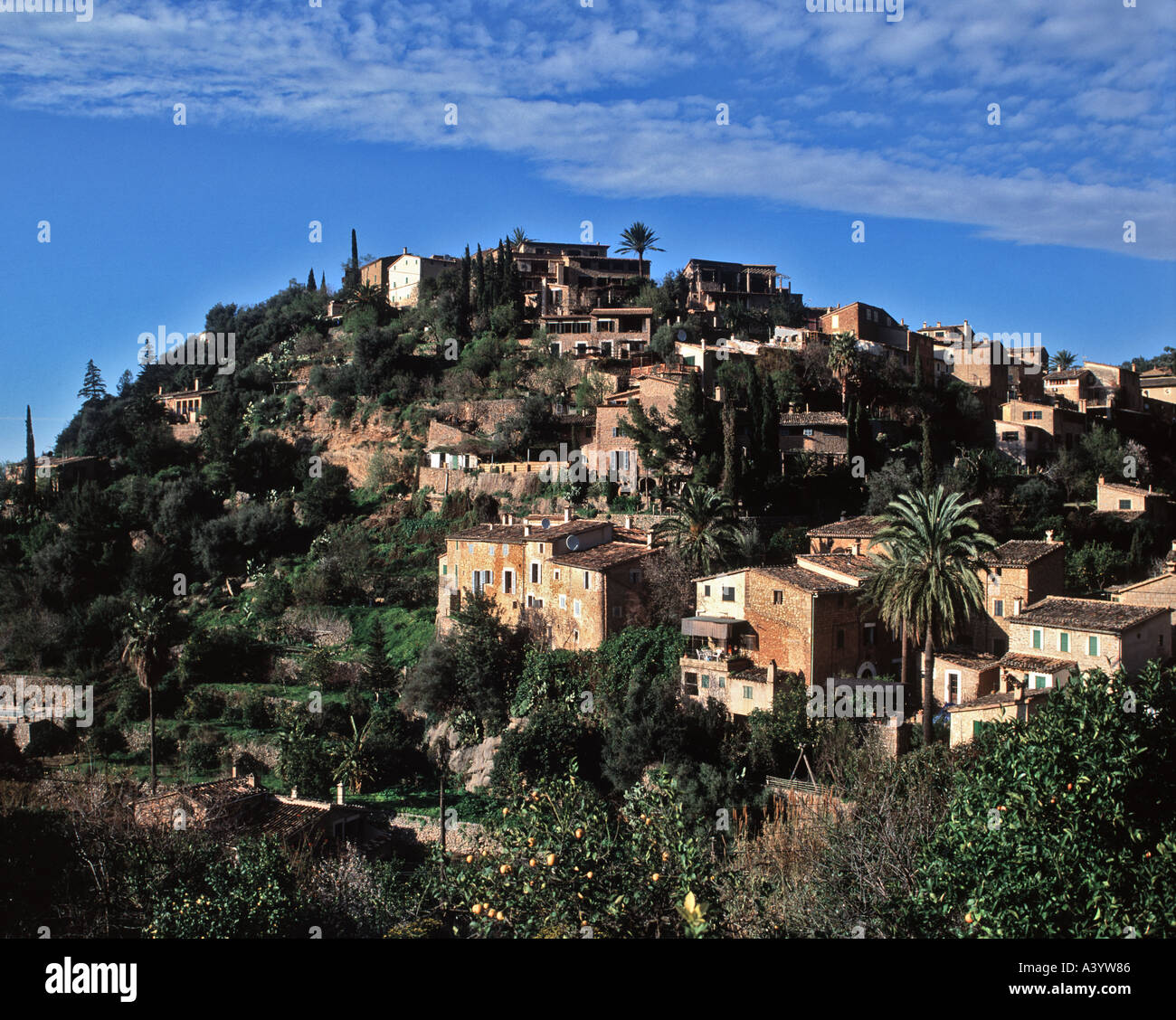 The perched village of Deià Mallorca Stock Photo - Alamy