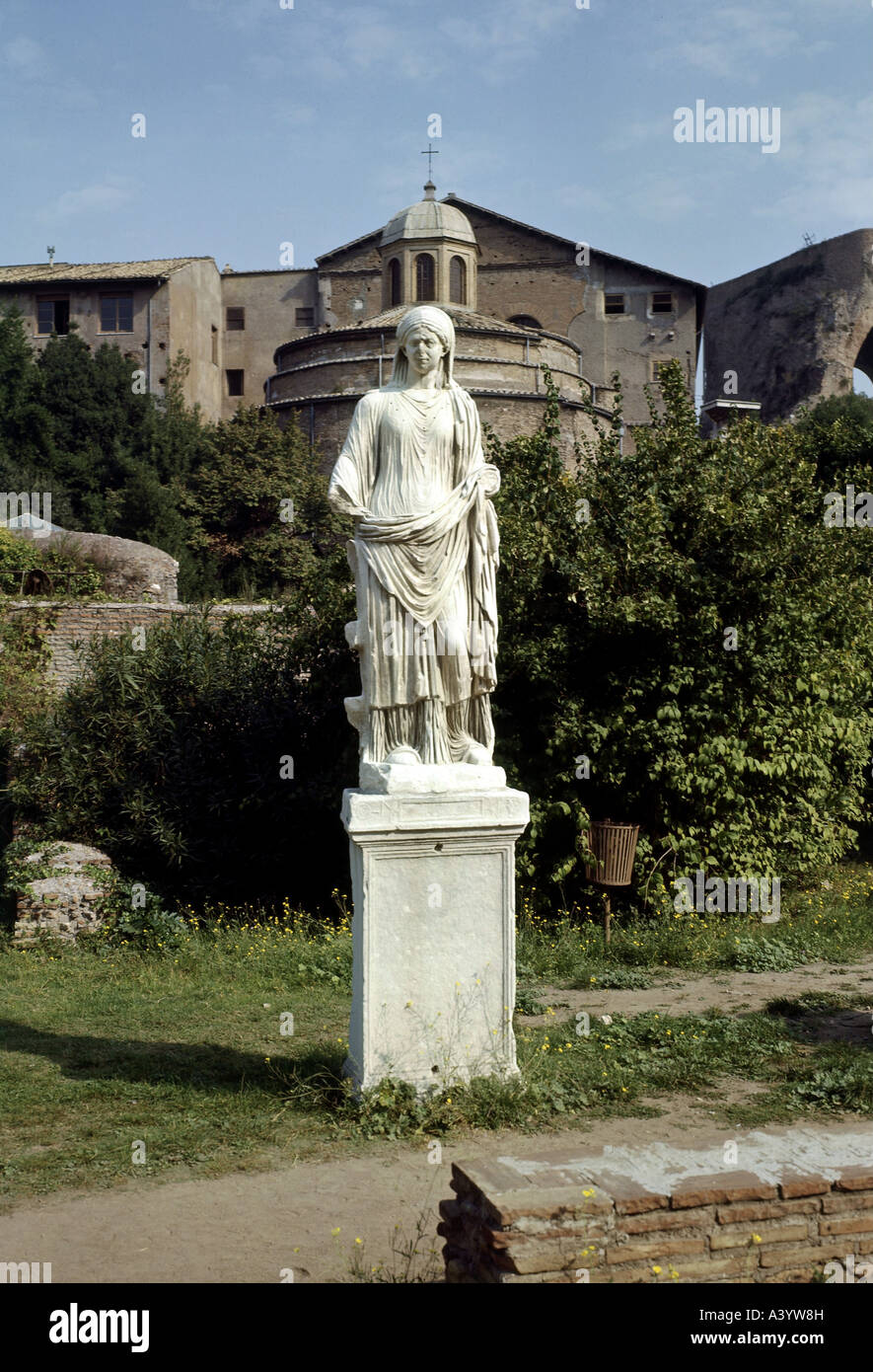 travel /geography, Italy, Rome, monuments, statue of vestal virgin at ...