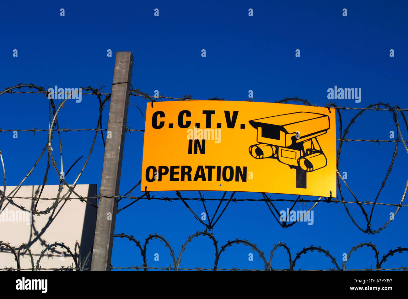 A Vivid Graphic Sign,Warning That A Security CCTV,Is In Working ...