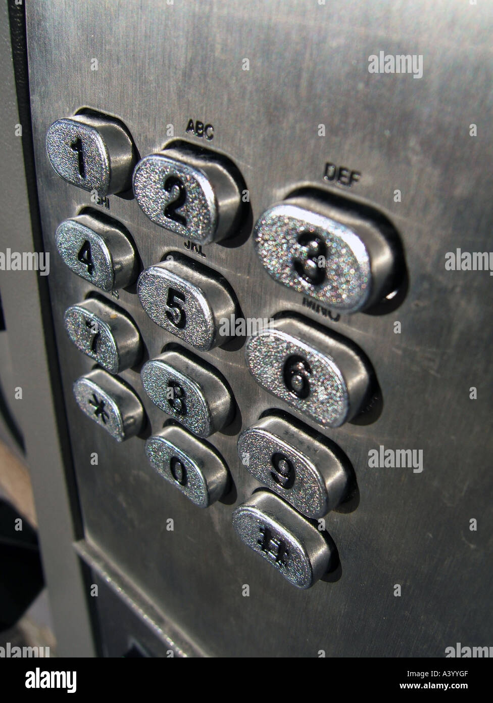 push button numbers on public phone Stock Photo - Alamy