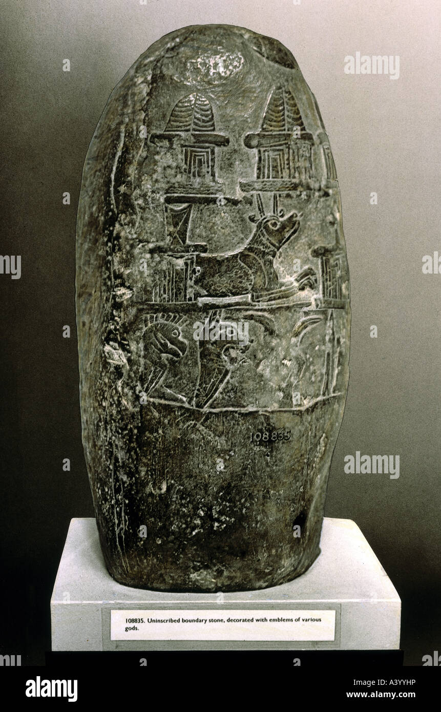 fine arts, Mesopotamia, Babylonia, relief, stele, Kassite, circa 12th ...