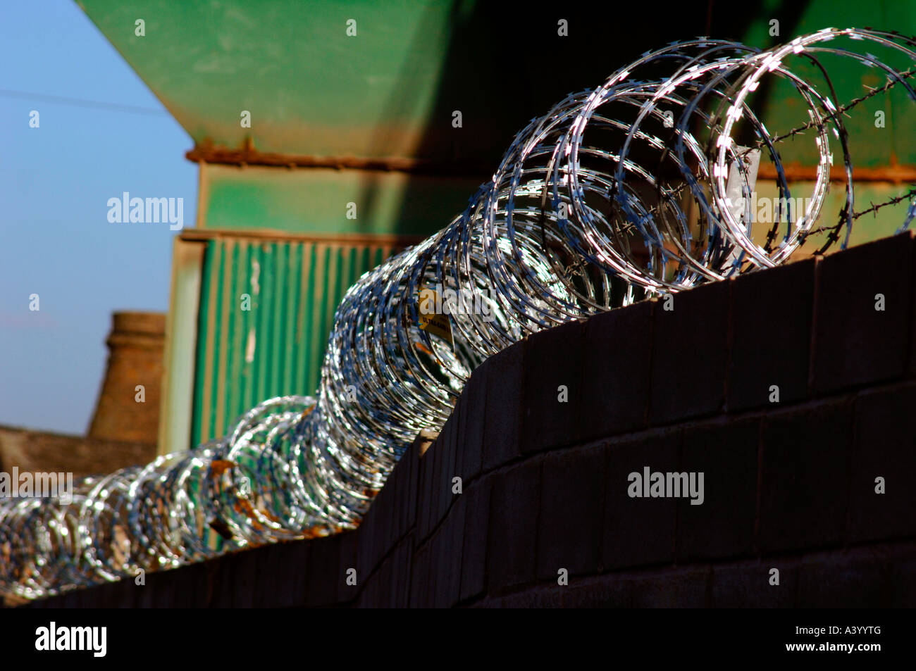 Razor Edged Barbed Wire Stock Photo - Alamy