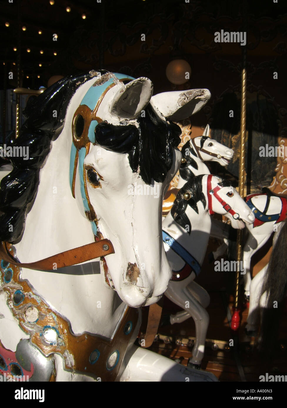 carousel horse fair ground ride Stock Photo - Alamy