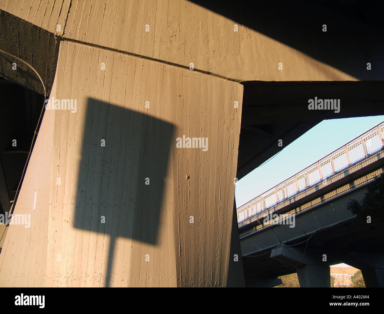 road sign shadow and flyover Stock Photo - Alamy