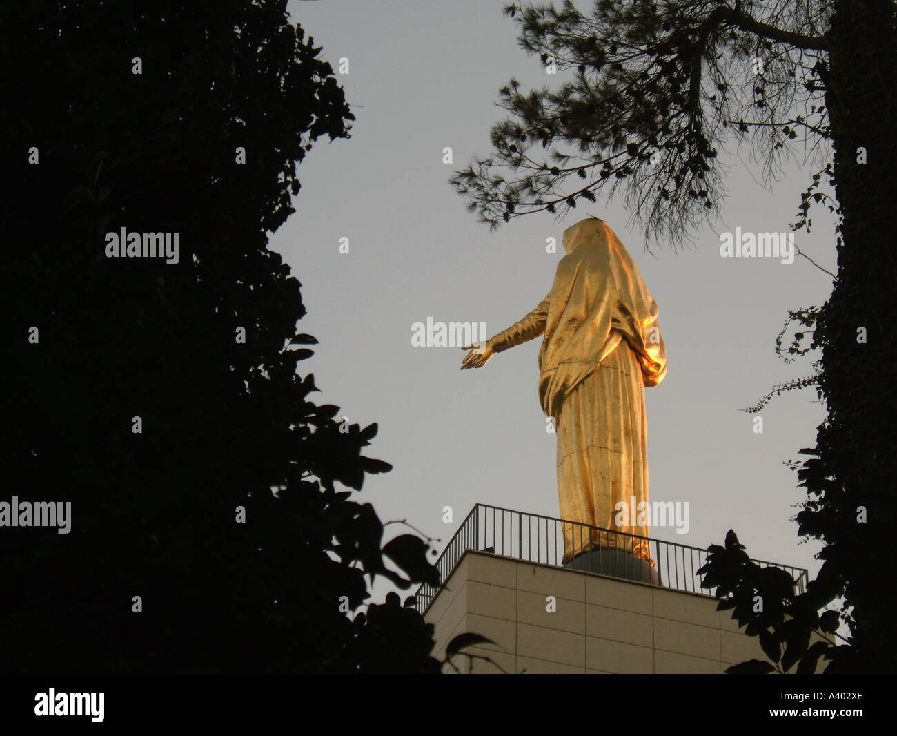 Golden madonna statue in monte hi-res stock photography and images - Alamy