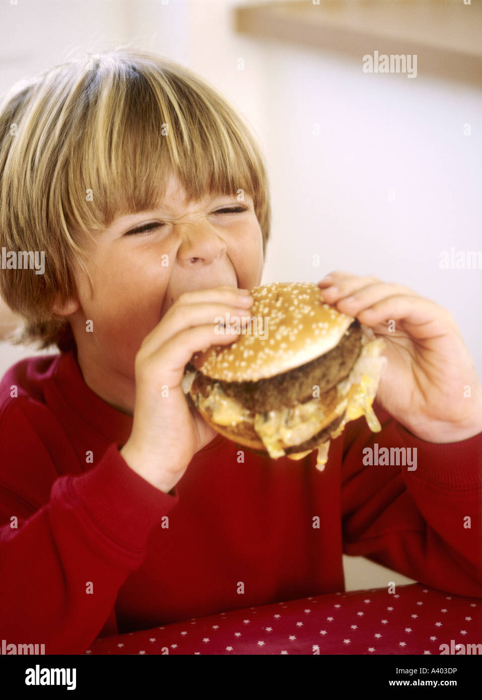 Boy snack ham hi-res stock photography and images - Alamy
