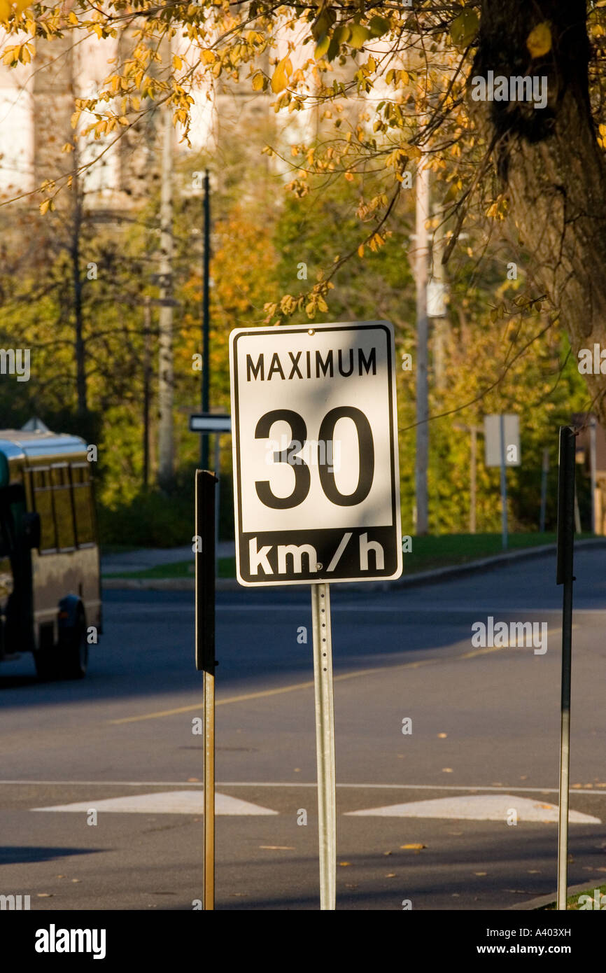 Canadian 30k road speed sign Stock Photo - Alamy