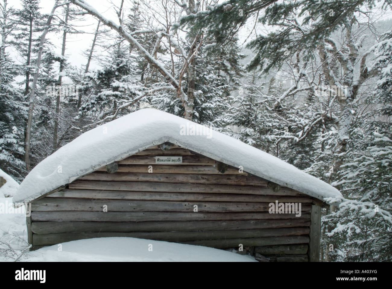 Resolution Shelter - Located off Davis Path in the Dry River Wilderness ...