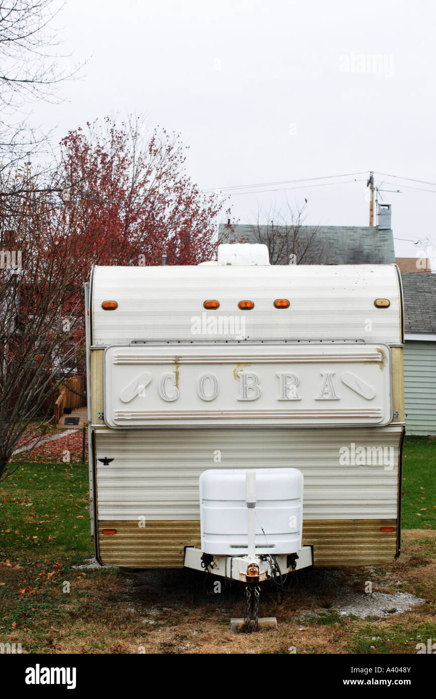 A parked rv trailer Stock Photo - Alamy