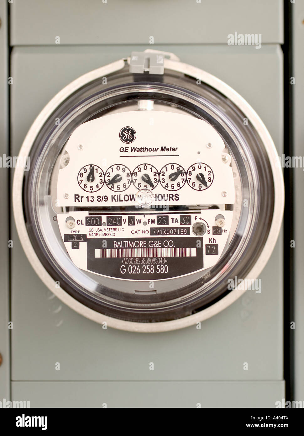 Close up of an electric meter Stock Photo - Alamy