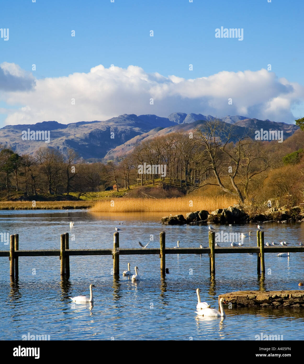 Windermere jetty lakeland mountain hi-res stock photography and images ...