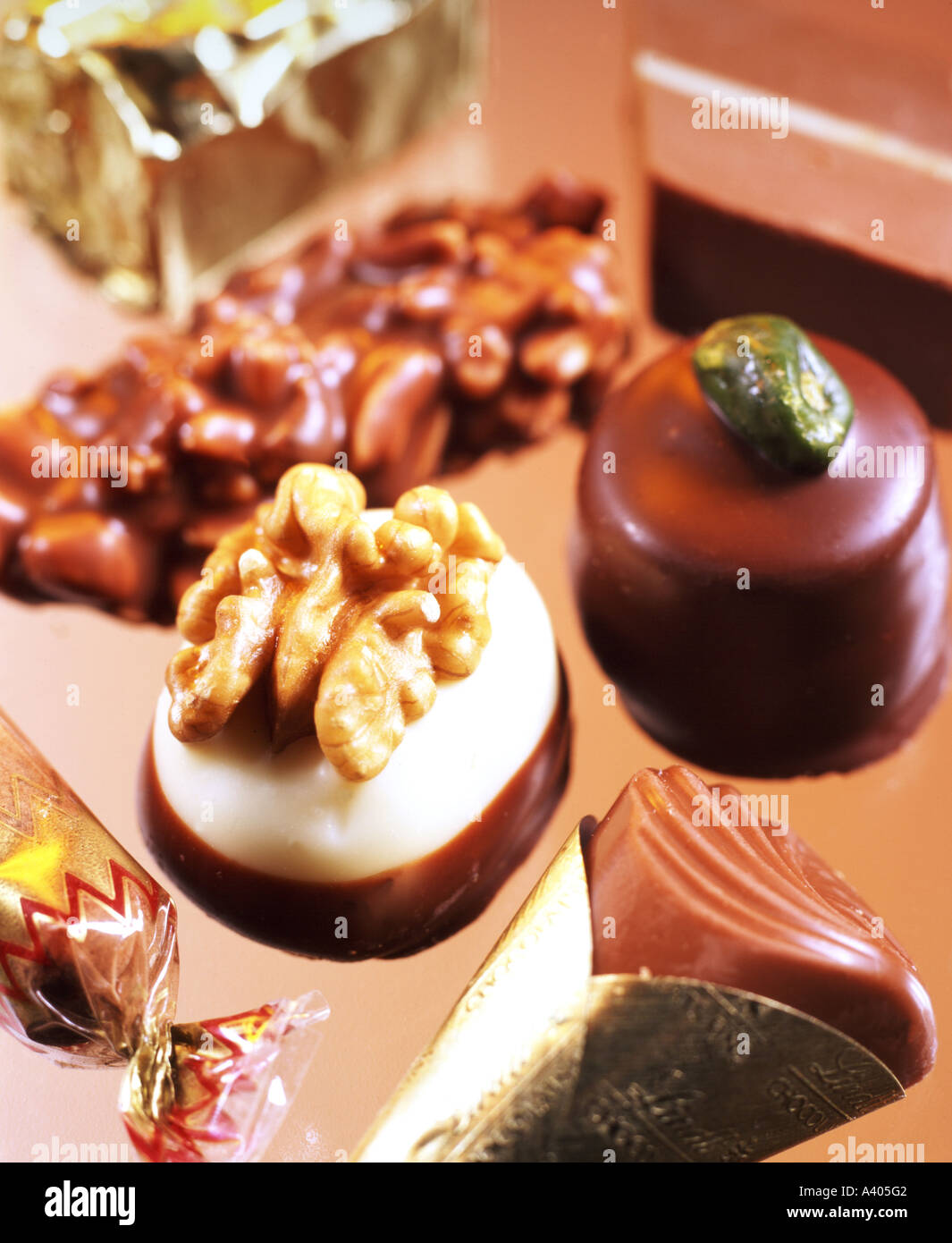 nutrition sweets pralines chocolate Stock Photo - Alamy