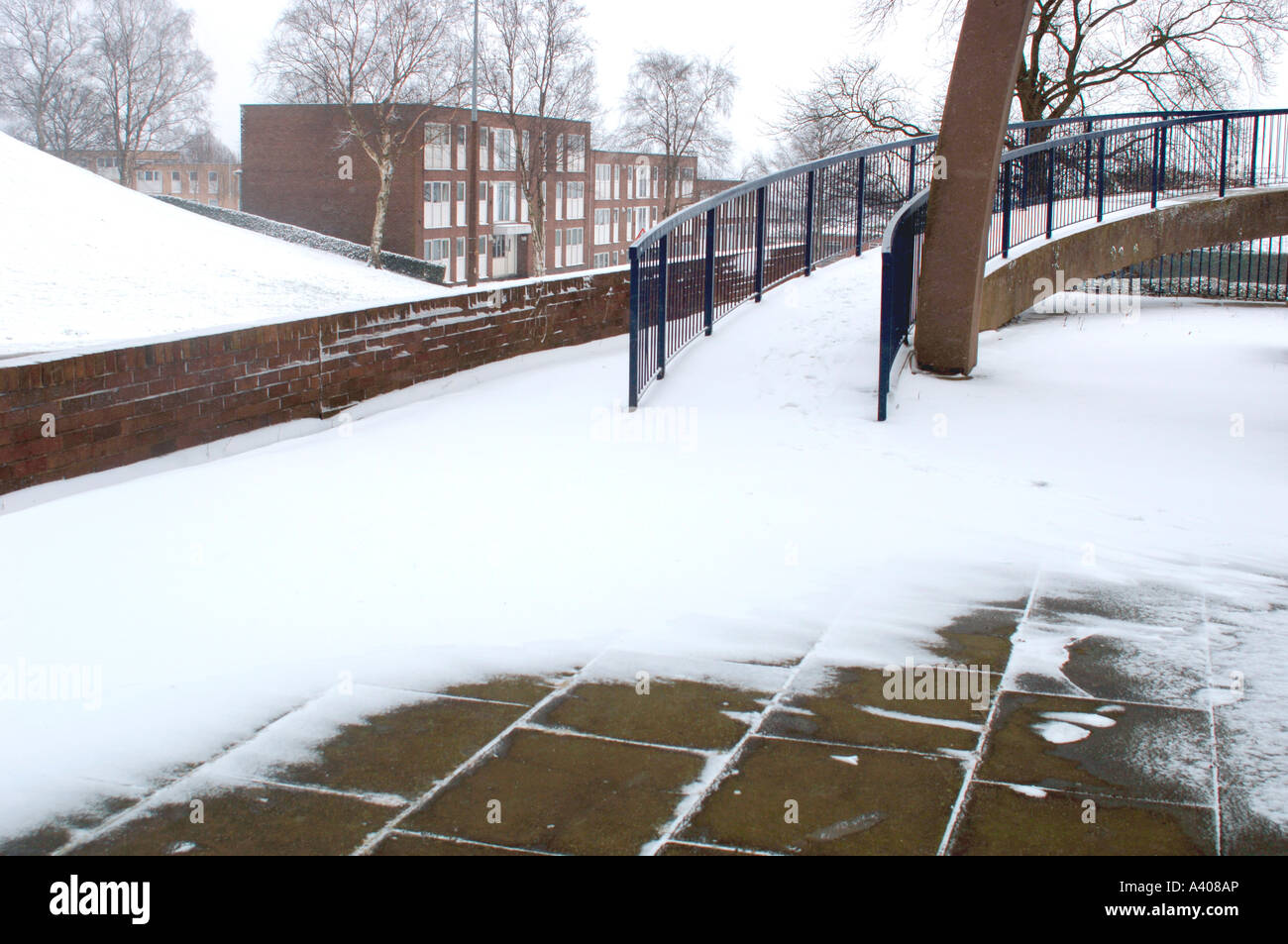 Urban Snow scene,Hanley In Stoke-On-Trent,Staffordshire,England Stock ...