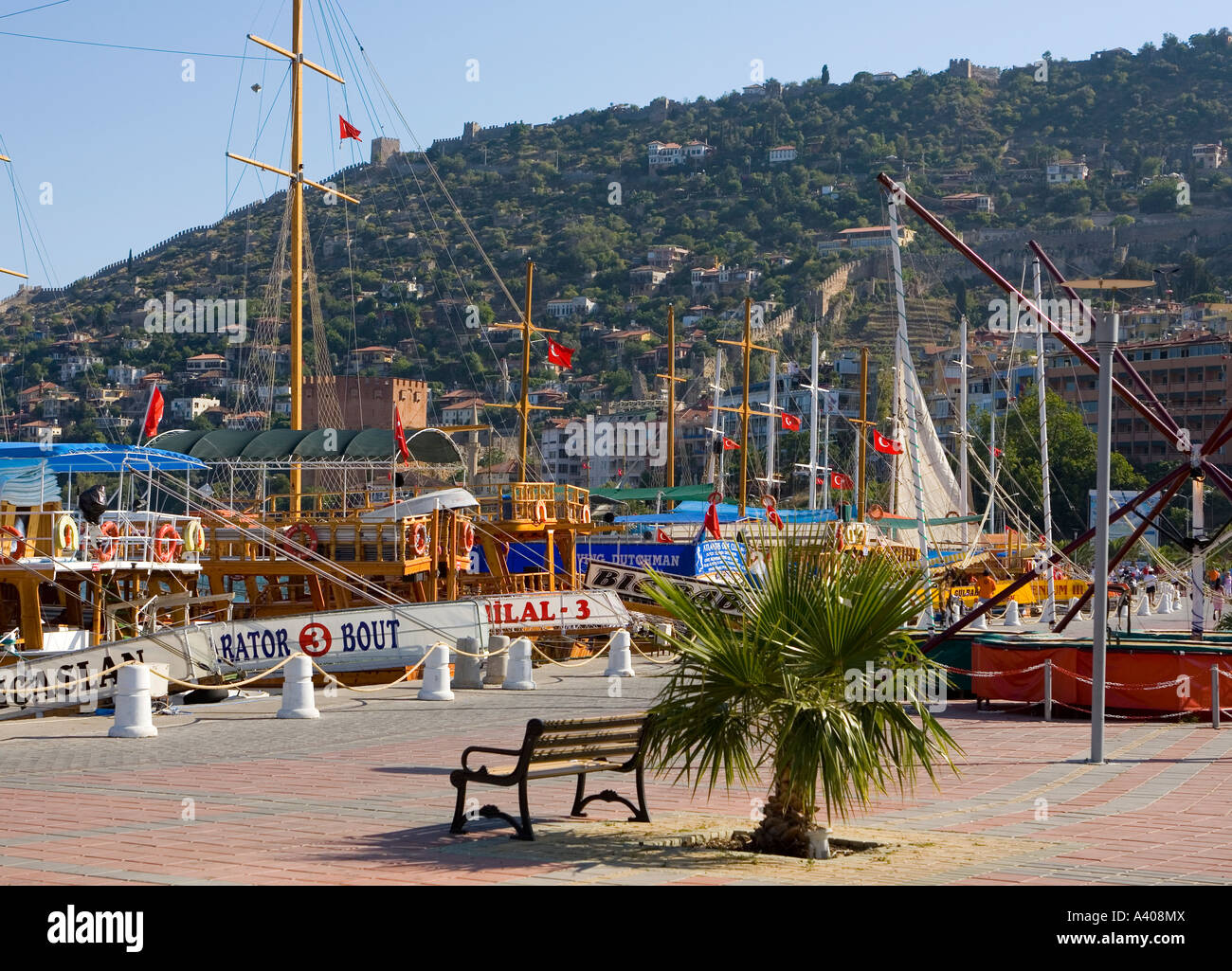 Alanya Harbor Turkey Stock Photo - Alamy