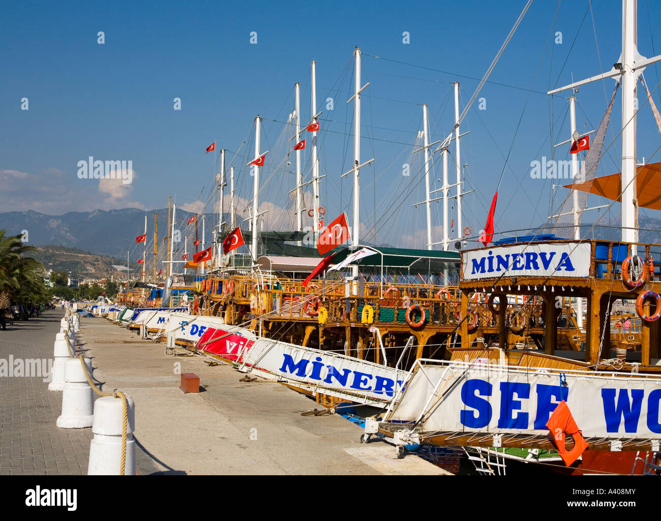 Alanya Harbor Turkey Stock Photo - Alamy
