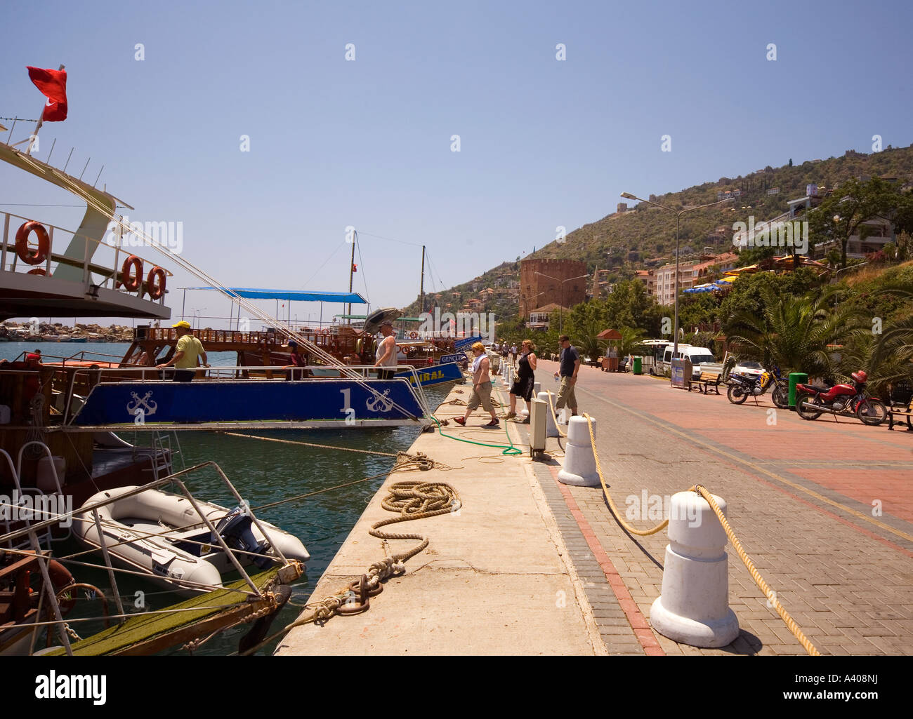 Alanya sightseeing boats hi-res stock photography and images - Alamy