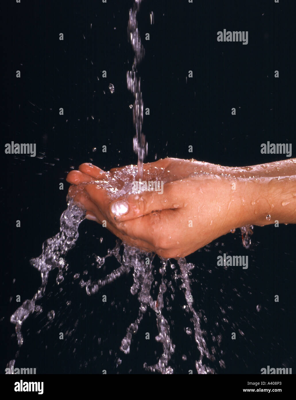 hands under running water Stock Photo - Alamy