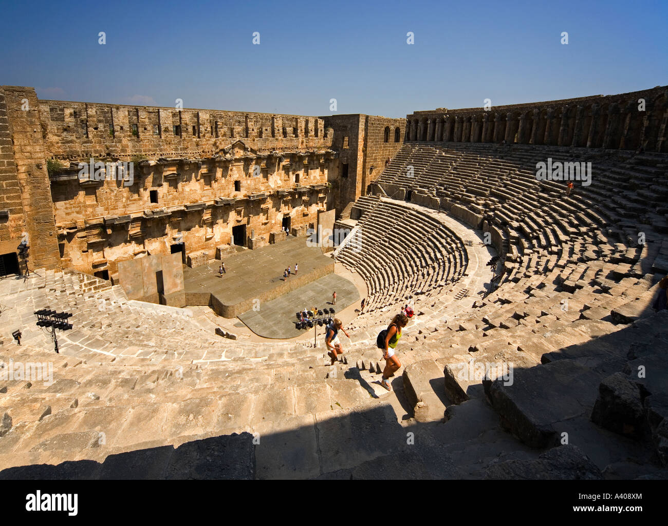 Roman stadium aspendos hi-res stock photography and images - Alamy