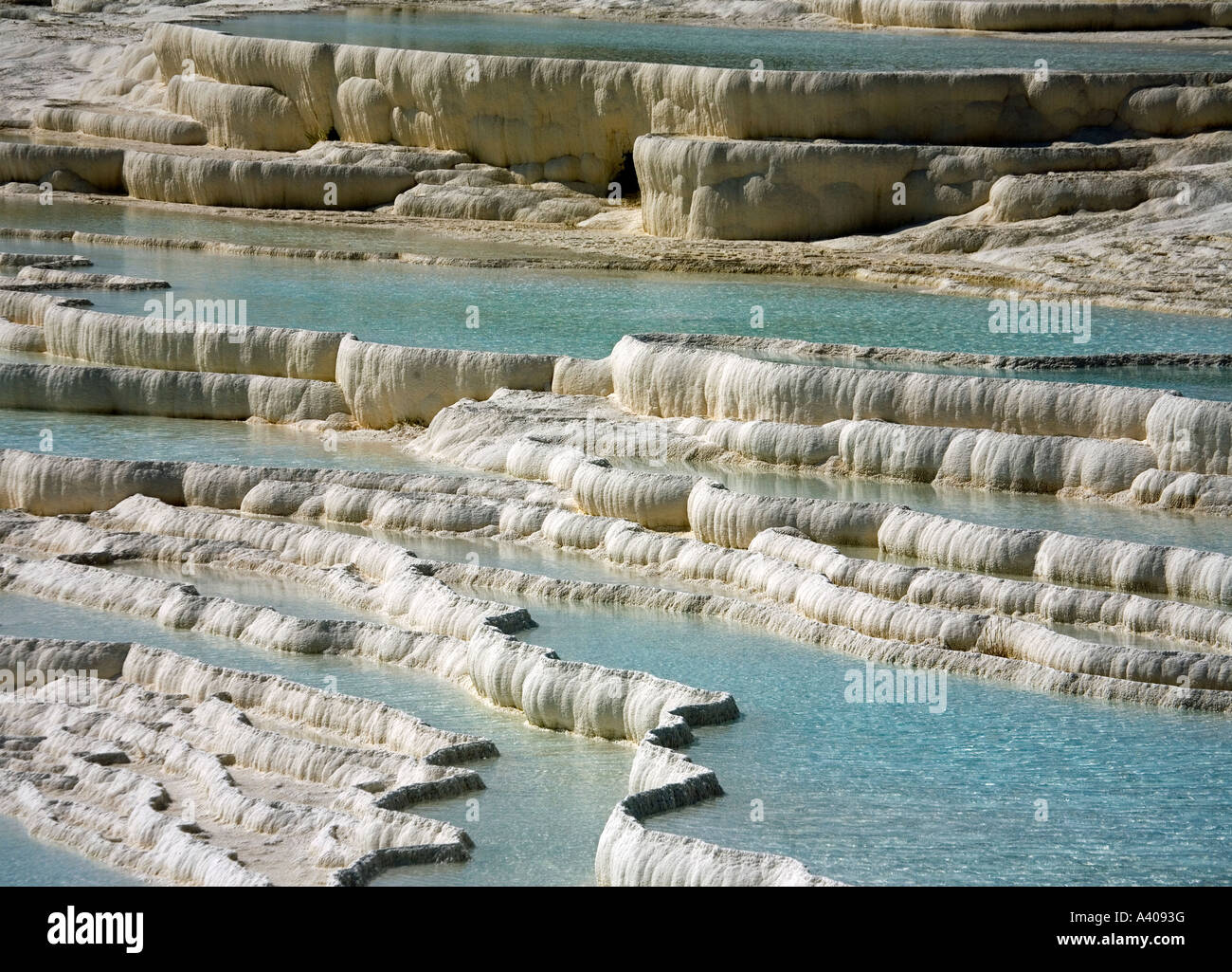Limestone terraces of Pamukkale Turkey Stock Photo - Alamy