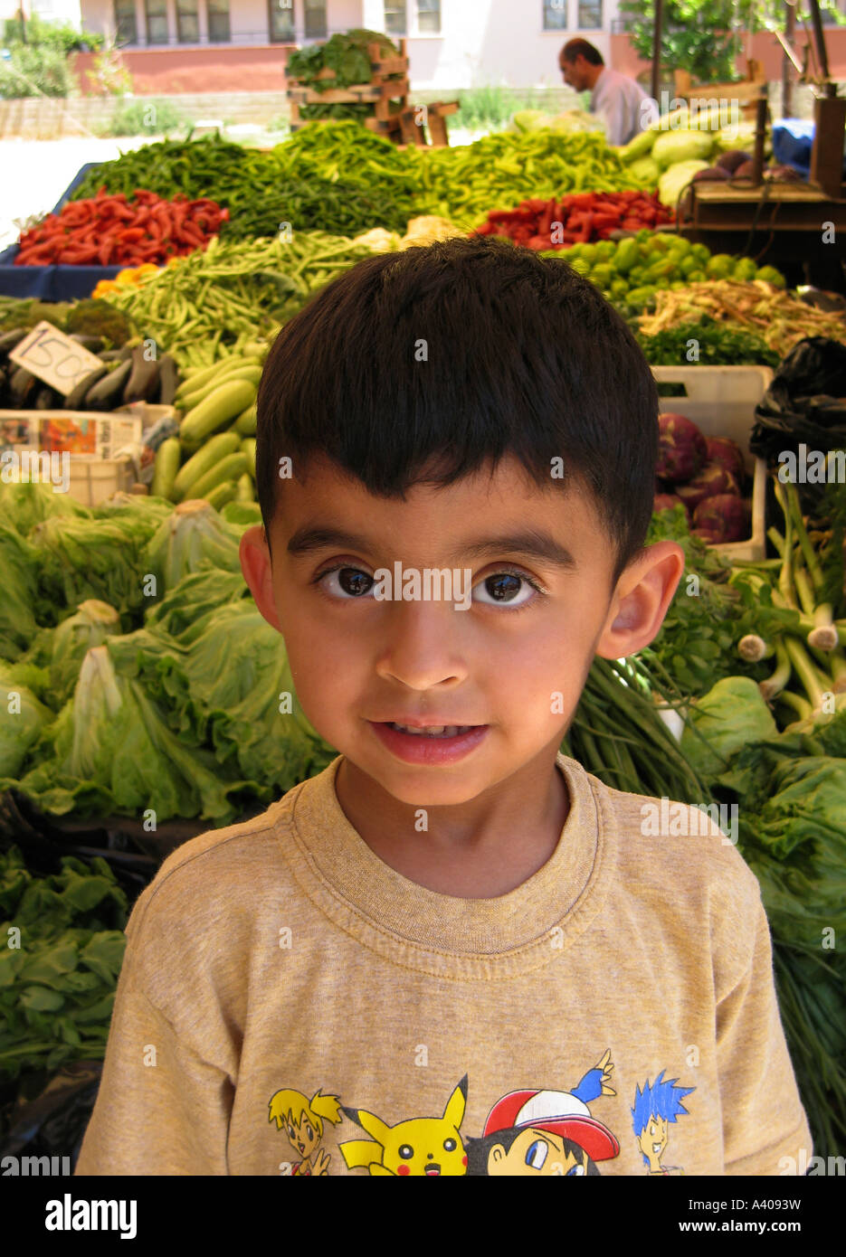 Turkisch boy at street bazaar Alanya Turkey Stock Photo - Alamy