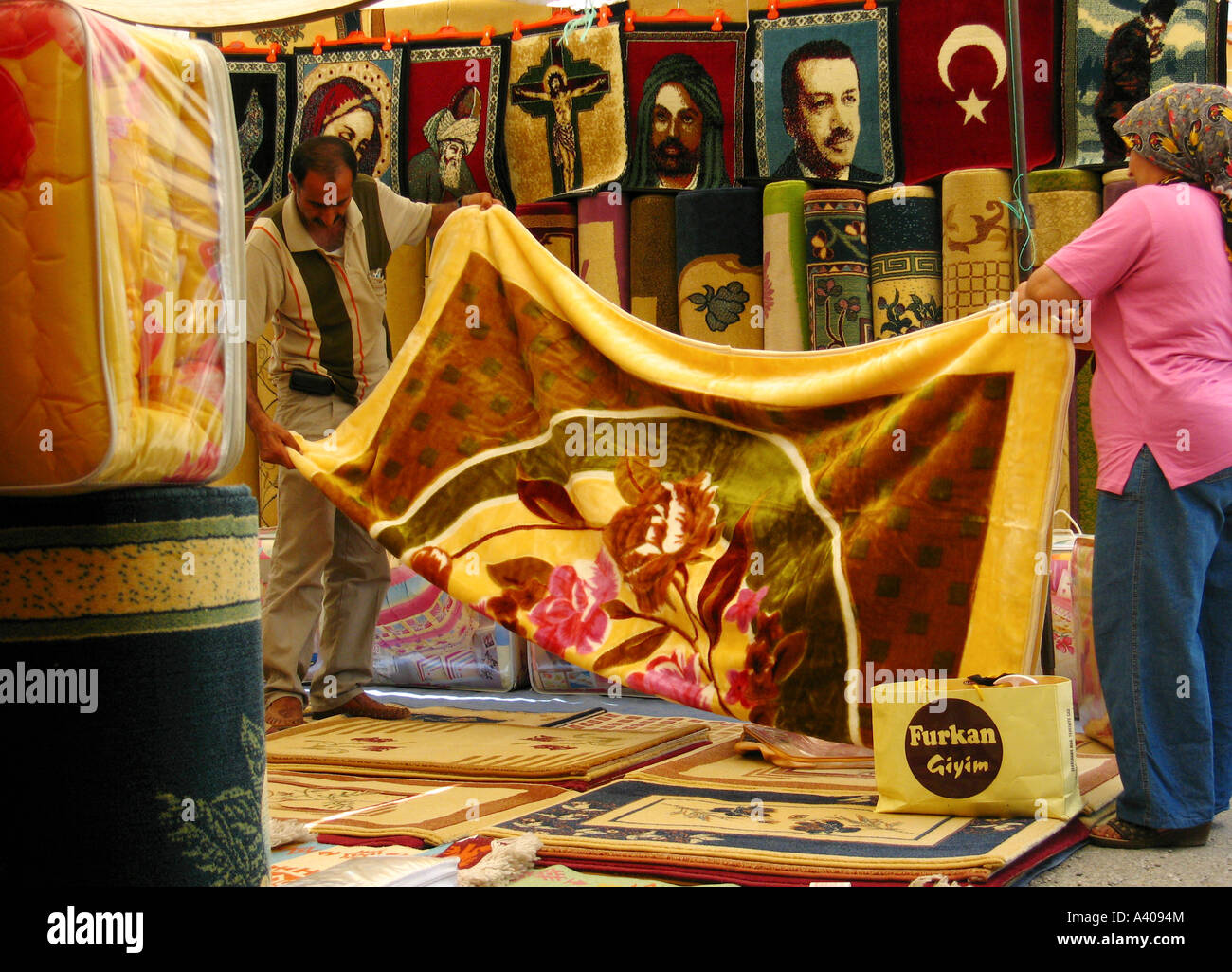 Street bazaar Alanya Turkey Stock Photo - Alamy