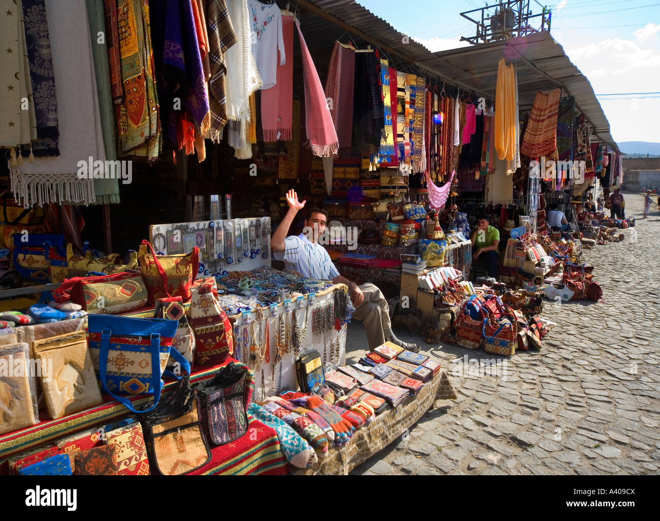 Bazaar by Kaymakli underground city Cappadocia Turkey Stock Photo - Alamy