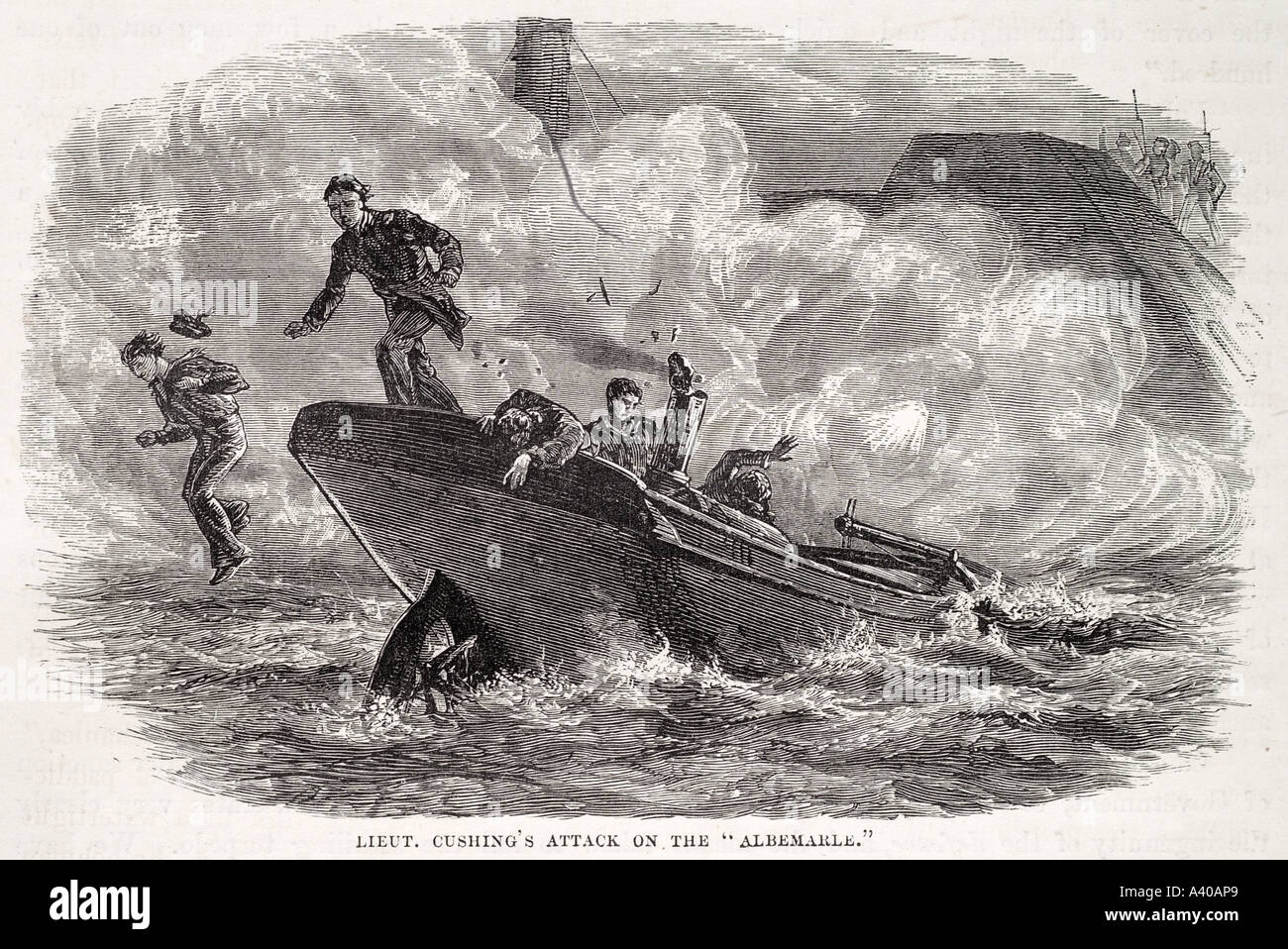 Lieutenant Cushing attack albemarle royal navy long boat brave ...