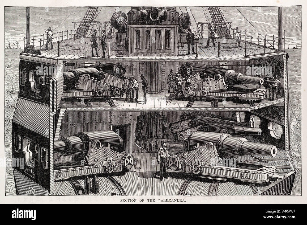 alexandrea Steam steamer screw propeller frigate boat ship navy marine ...