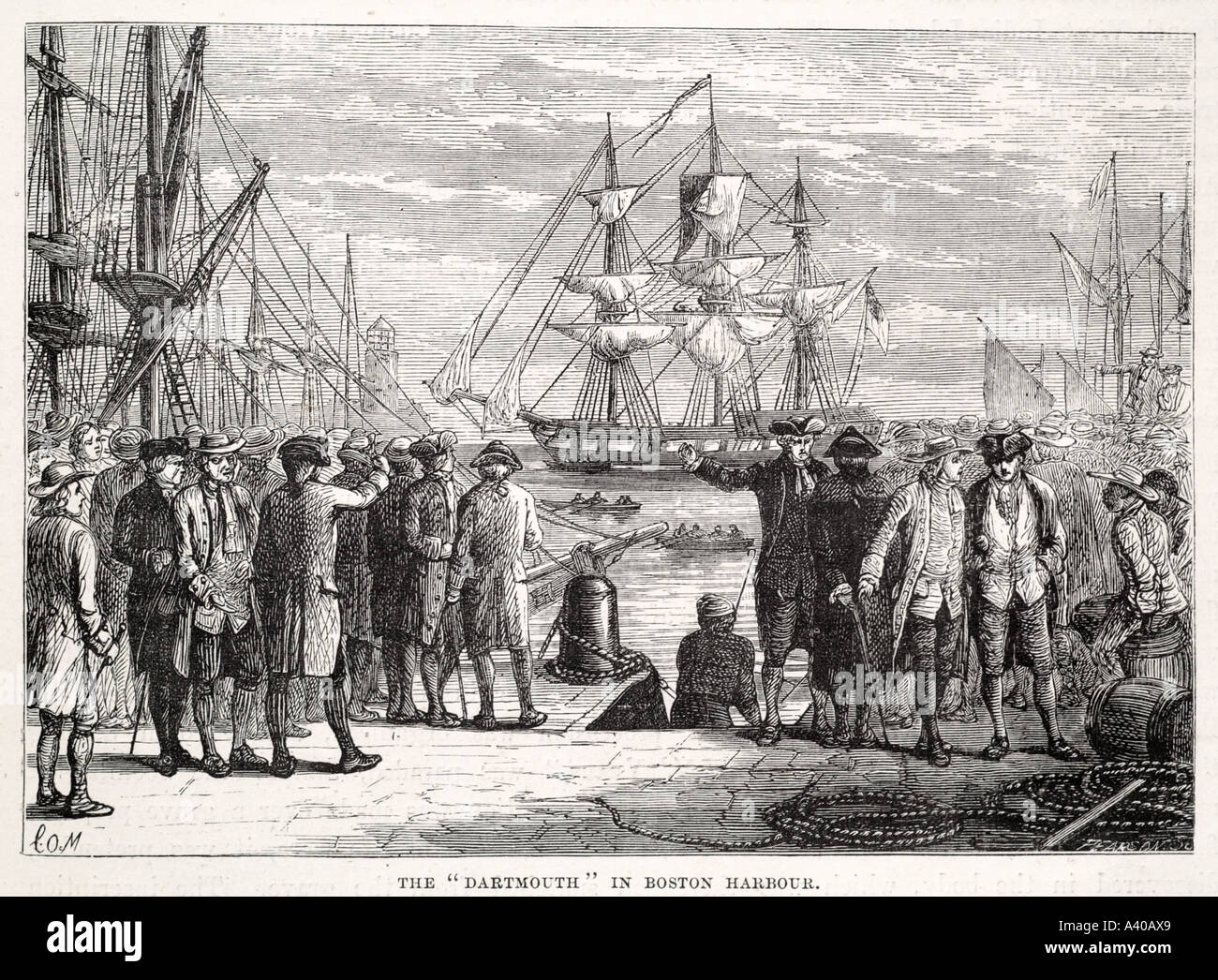 dartmouth boston sail mast timber frigate boat ship navy marine ...