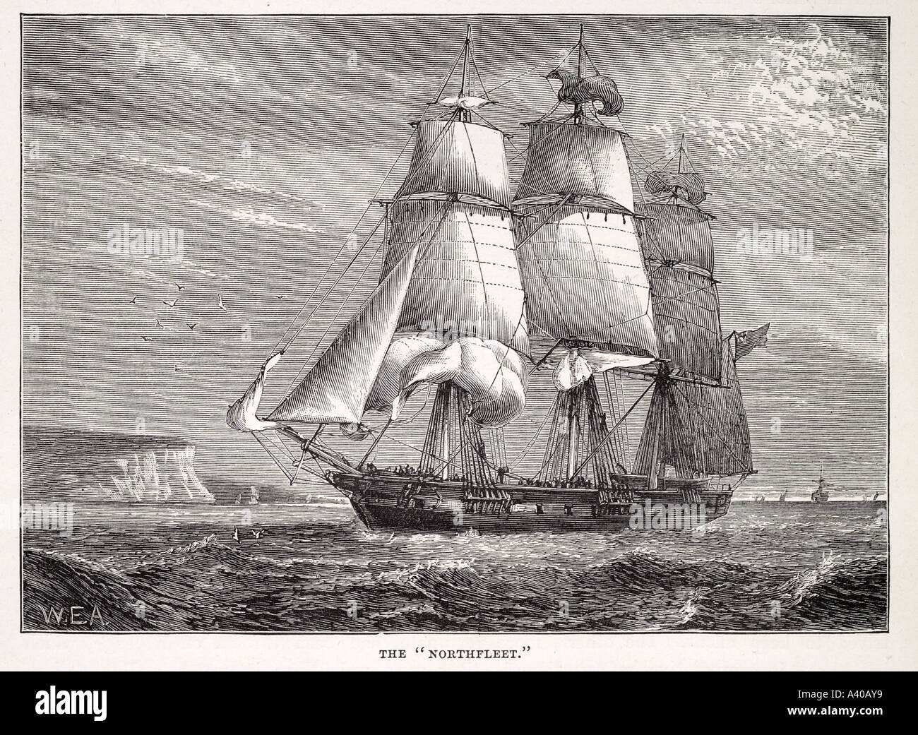 northfleet sail mast timber frigate boat ship navy marine maritime sea ...