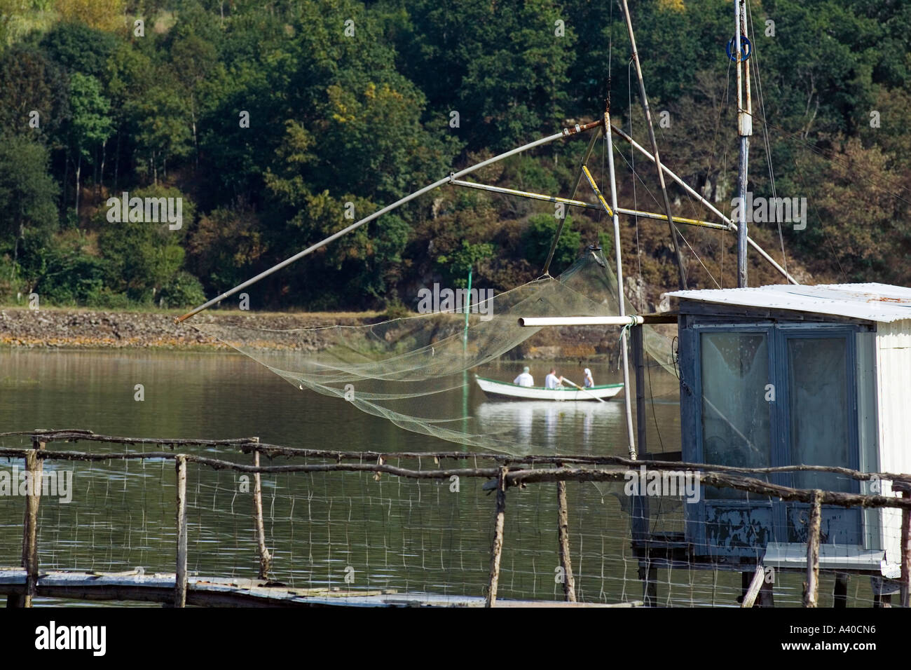 Rowing boat on french river hi-res stock photography and images - Alamy