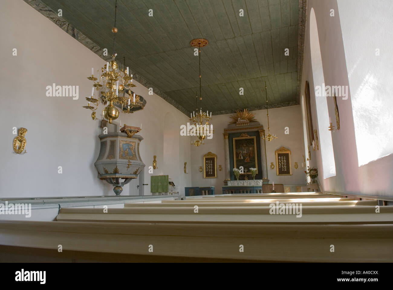Old Swedish christian church Stock Photo - Alamy