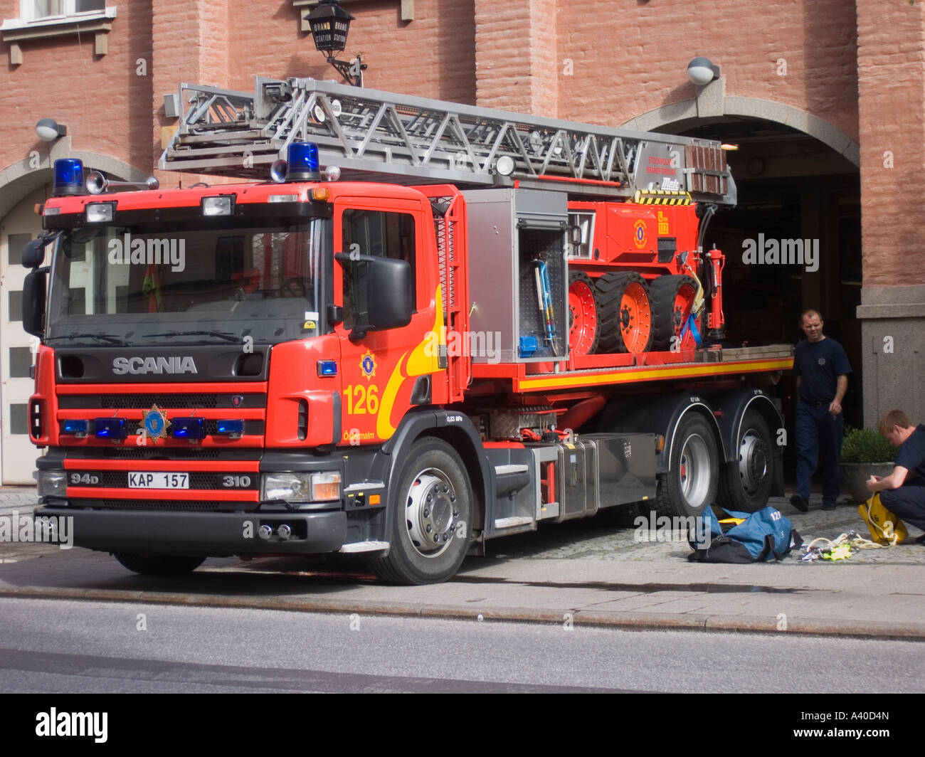 Fire department at Östermalm, Stockholm, 2007 Stock Photo - Alamy