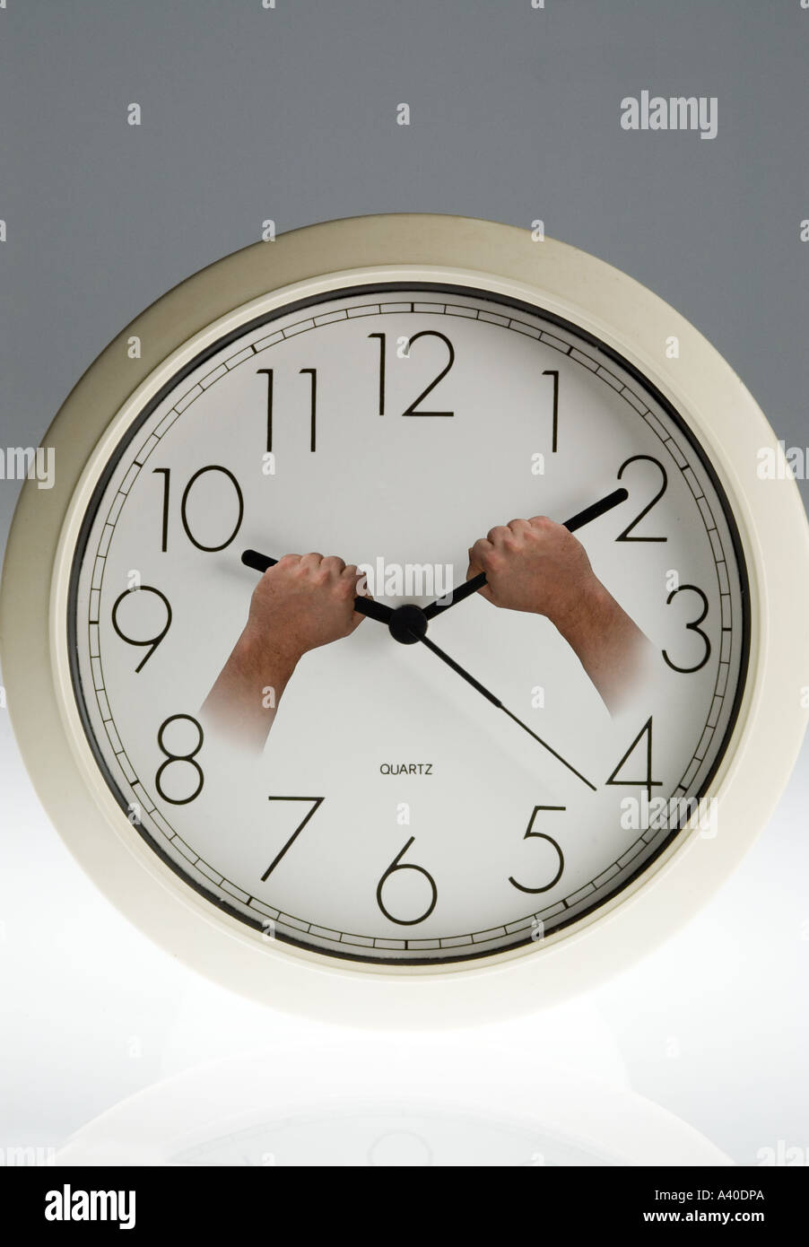 Fighting with time Stock Photo - Alamy