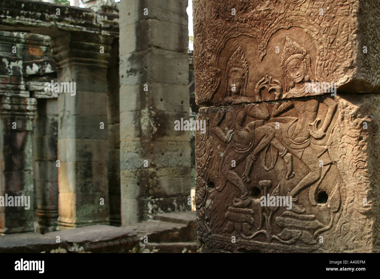 relief at angkor wat Stock Photo - Alamy