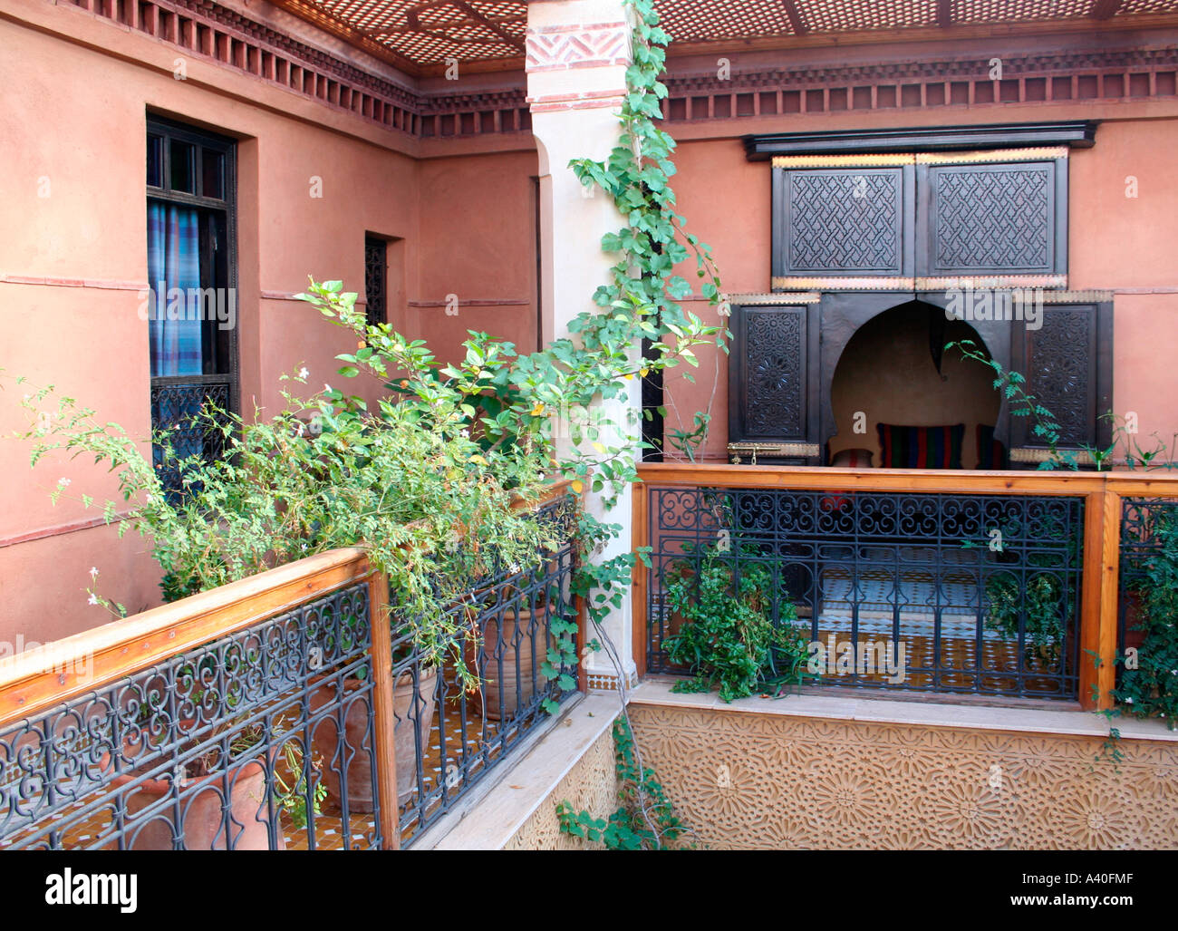 Moroccan riad rooftop terrace riad hi-res stock photography and images ...