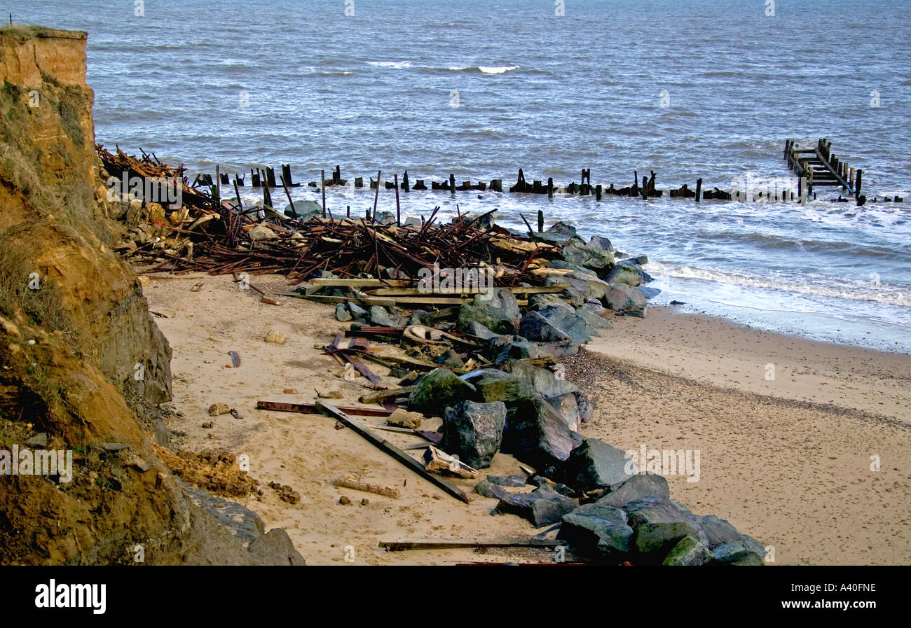 Happisburgh Norfolk,Coastal erosion. Happisburgh. Norfolk Stock Photo ...