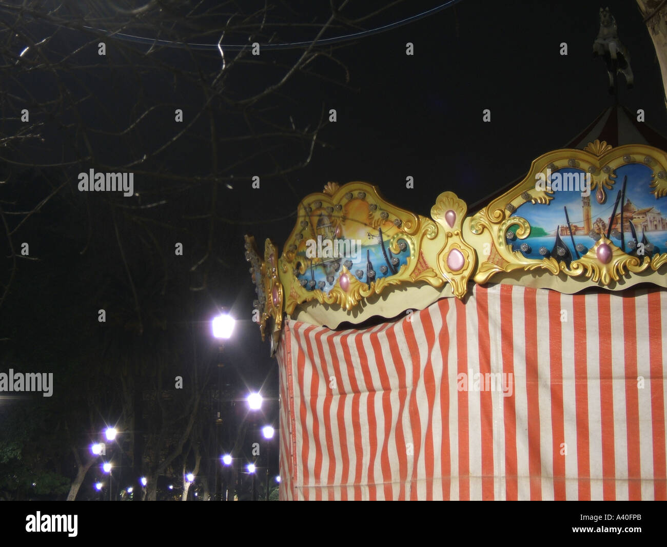 fair ground at night Stock Photo - Alamy