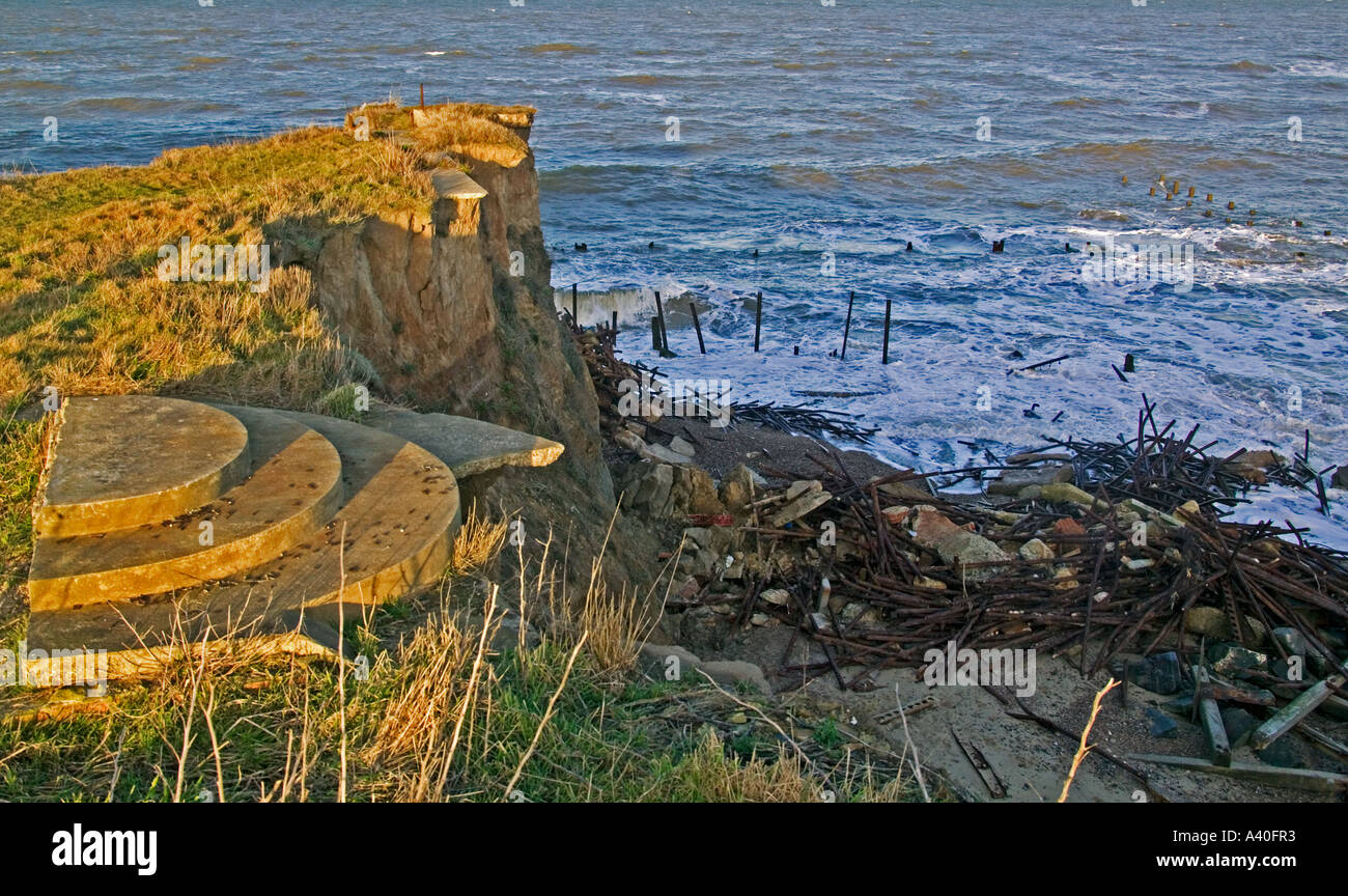 Happisburgh Norfolk. Coastal erosion. Happisburgh. Norfolk Stock Photo ...